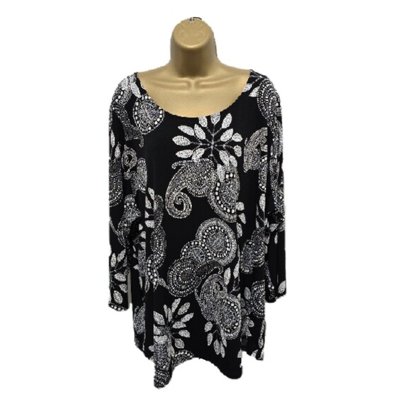 Ruby Rd. | Tops | Ruby Rd Tunic Women 3x Plus Stretch Tunic Black White ...